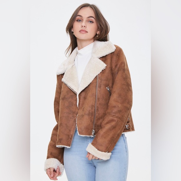 Forever 21 | Jackets & Coats | Forever 2 Faux Shearling Suede Jacket | Poshmark